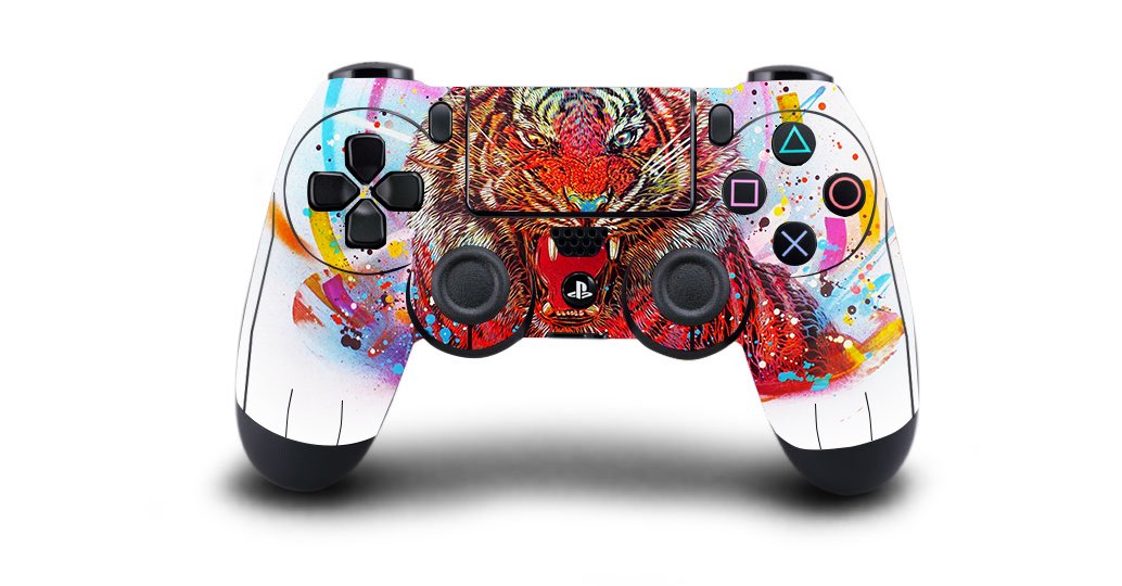 FOTTCZ [3PCS] Whole Body Vinyl Sticker Decal Cover Skin for PS4 Controller - 3pcs. Comb D
