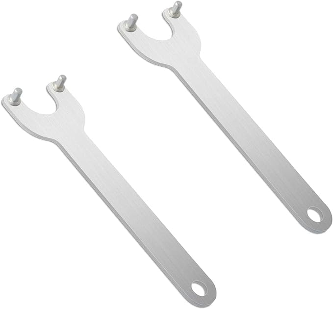 Tuckaner AG452K Wrench fits Ryobi Angle Grinder Replacement Tool Part 039028001052 039028007053 (2pcs), Silver