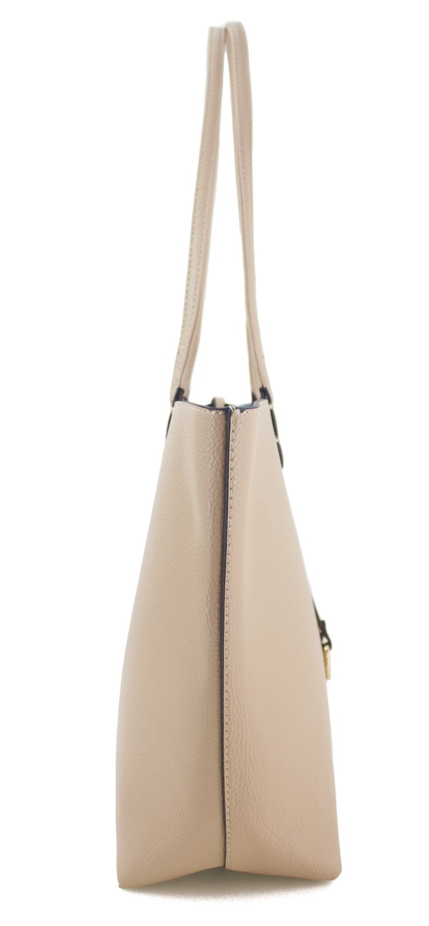 Canal Collection Reversible 2 in 1 Fashion Tote Handbag with Pouch (Grey)
