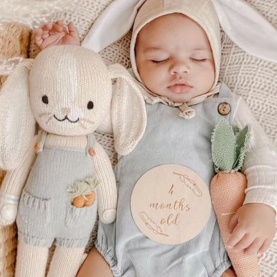 cuddle + kind Henry The Bunny Little 13" Hand-Knit Doll – 1 Doll = 10 Meals, Fair Trade, Heirloom Quality, Handcrafted in Peru, 100% Cotton Yarn