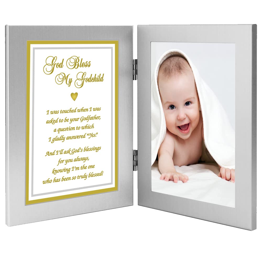 Godchild Poem from Godfather for Baptism or Christening, Add 4x6 Inch Photo