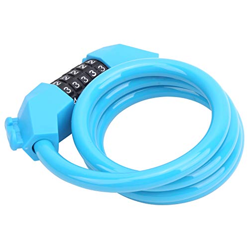 Aoutecen Bicycle Security Cable, Bike Cable Lock Rustproof High Strength Steel for Cycling(Blue)