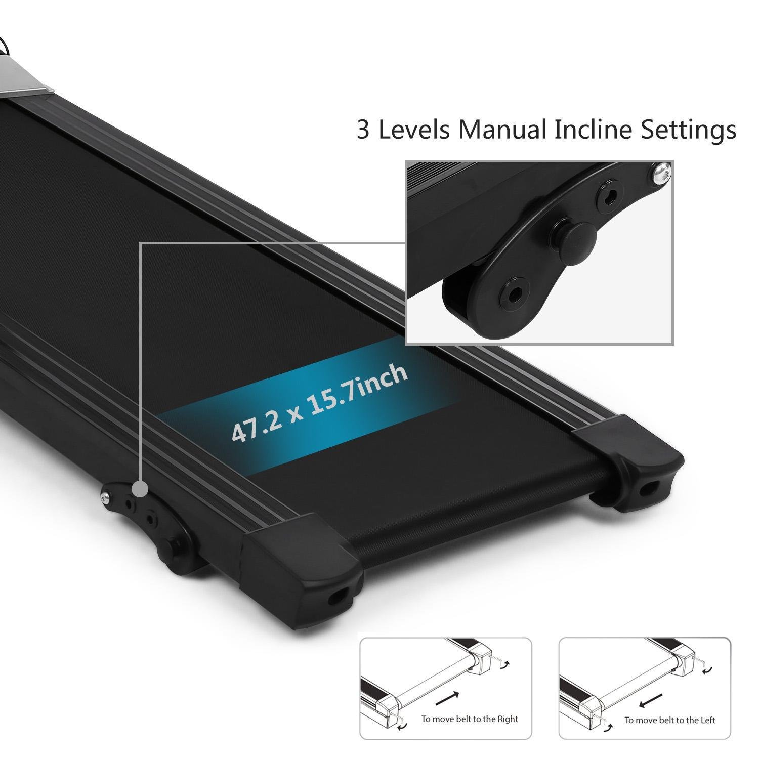 ANCHEER Folding Treadmill with Incline, Electric Treadmill for Home, APP Connected Treadmill, Shock Absorption System, Bluetooth Audio Speakers, Pulse Monitor, 12 Preset Programs Running Machine