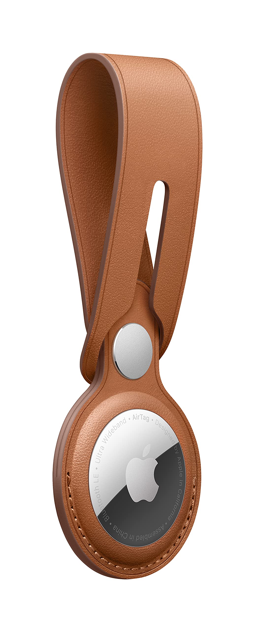 Apple AirTag Leather Loop - California Poppy