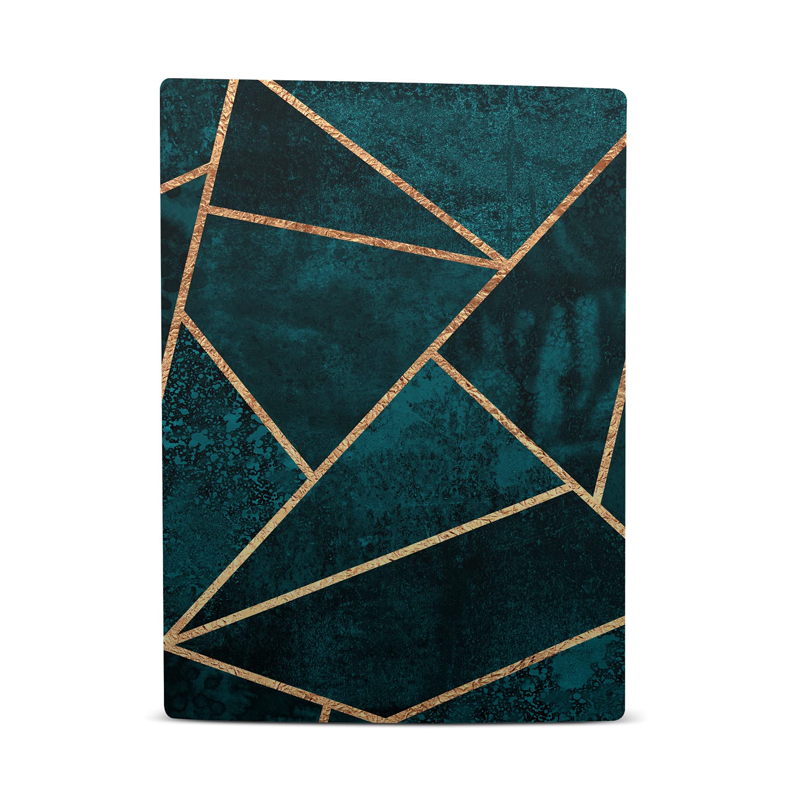 Deep Teal Stone Art Mix Vinyl Faceplate Sticker Gaming Skin Case Cover Compatible with Sony Playstation 5 PS5 Digital Edition Console and DualSense Controller