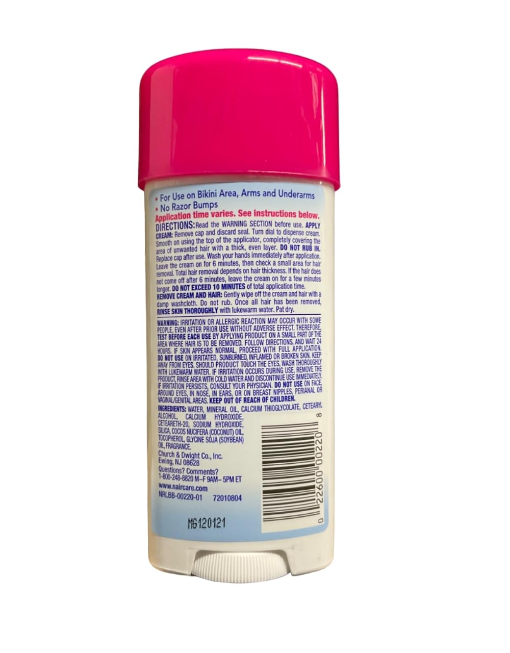 Nair Hair Remover Sensitive Glide Away Coconut Oil 3.3 Ounce (Pack of 3)