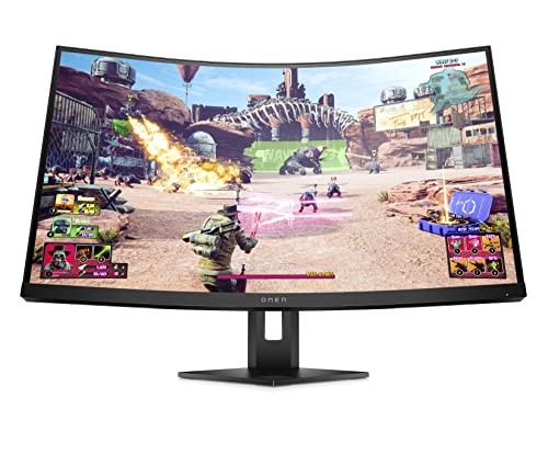 HP OMEN 27" QHD Curved Monitor, VA Fully adj 240hz 1ms HDR400 Gaming Display, EyeSafe, TÜV Certified (Omen 27c, Black)