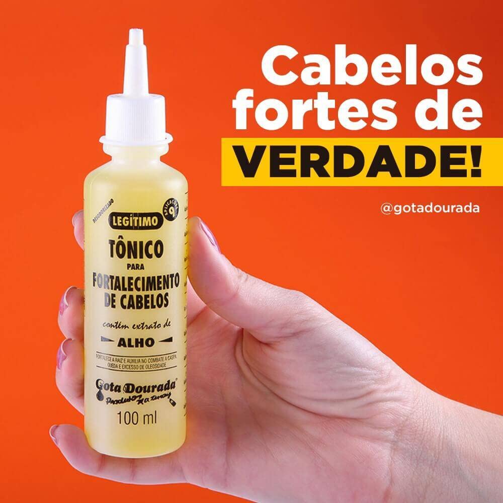 Gota Dourada Tonico para Fortalecimento de cabelos (hair tonic with garlic extract) 100ml
