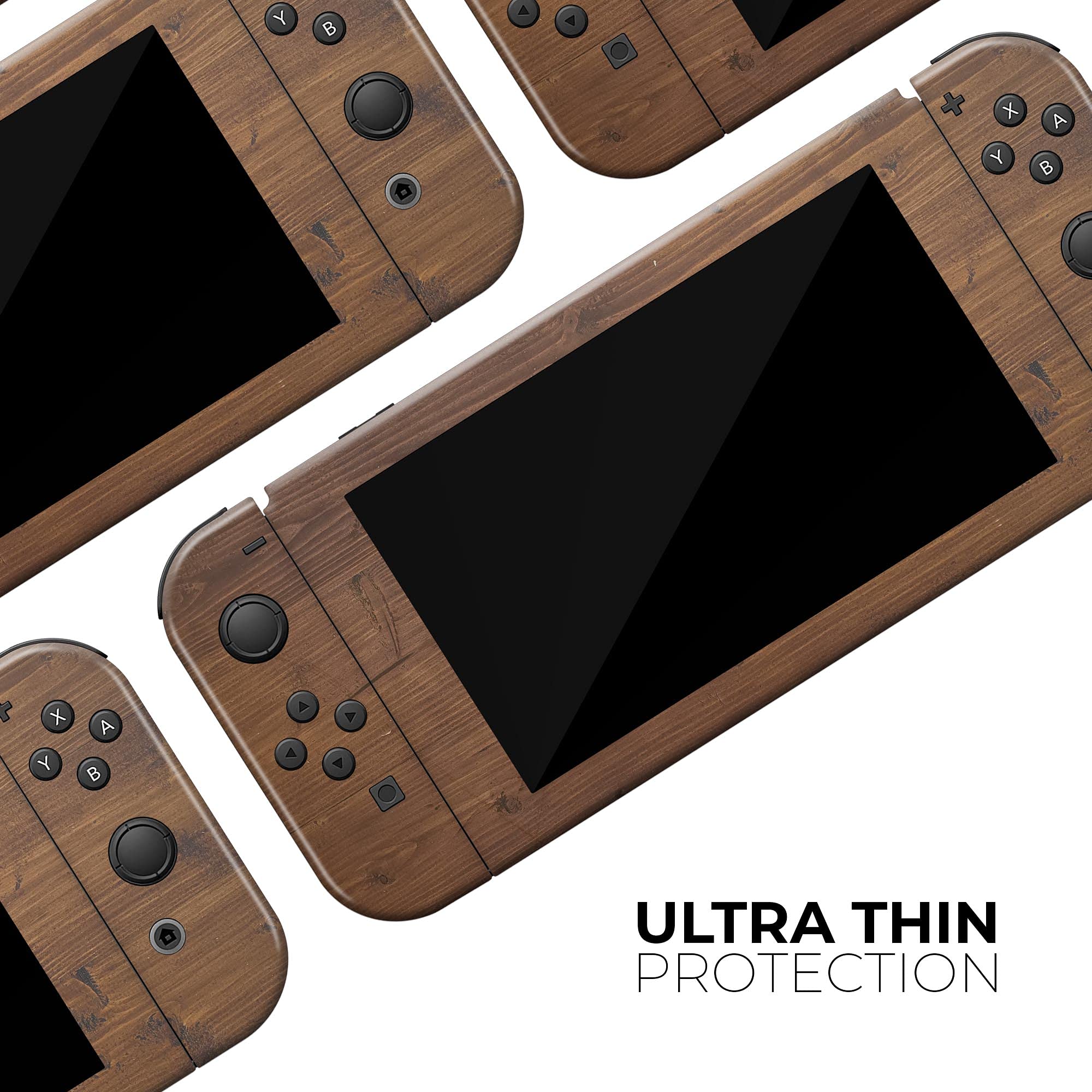 Design Skinz - Compatible with Nintendo Switch Console Bundle - Skin Decal Protective Scratch-Resistant Removable Vinyl Wrap Cover - Rough-Cut Wood Plank