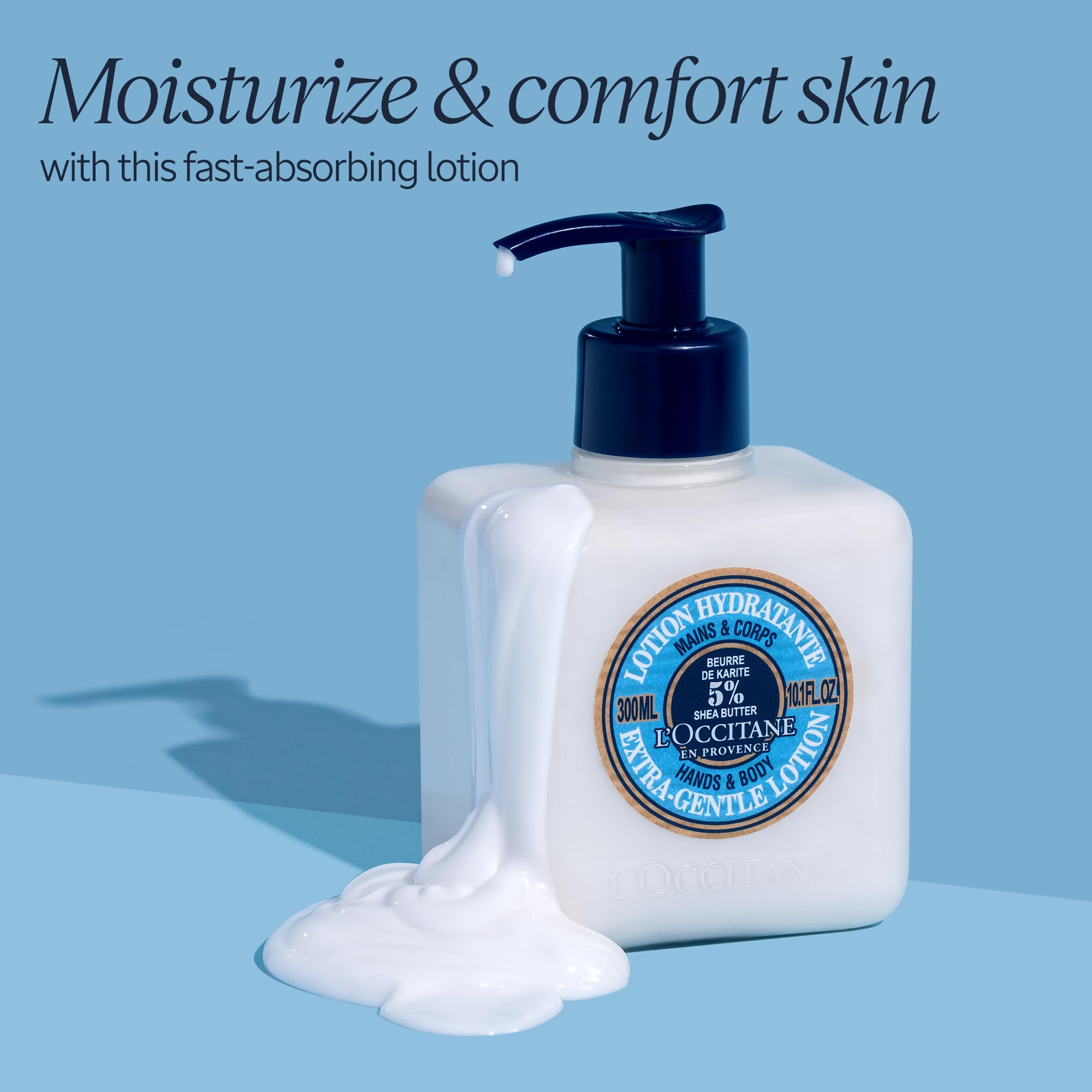 L’OCCITANE Extra-Gentle Lotion: Moisturizing, Comfort Skin, Fast-Absorbing Lotion, With 5% Organic Shea Butter, Fresh Scent, Vegan