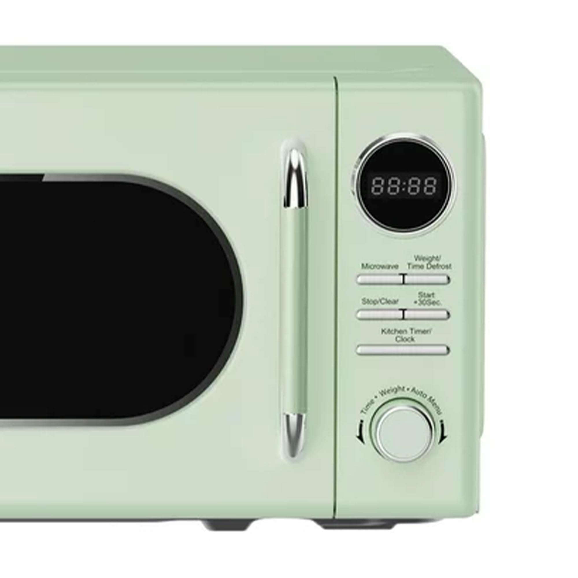 Magic Chef 0.7 Cubic Feet 700 Watt Classic Retro Touch Countertop Microwave with 10 Power Levels, 9 Auto Cook Menus, and Glass Turntable, Black