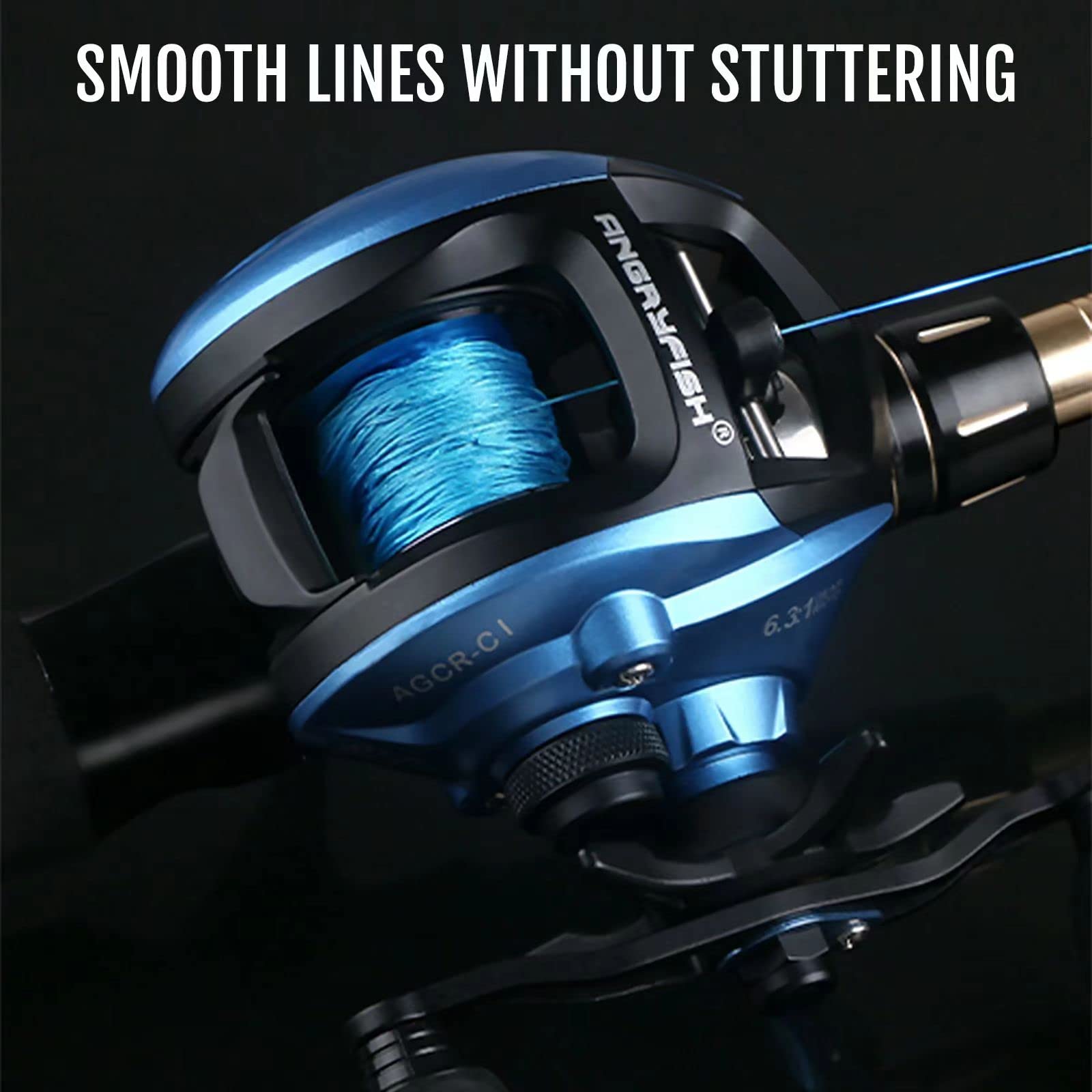 ANGRYFISH AGYX9 Braided Fishing Line-Zero Stretch-Abrasion Resistant-Super Strong-Excellent Stretch Smoothness (15lb-0.10mm-300m, Yellow)