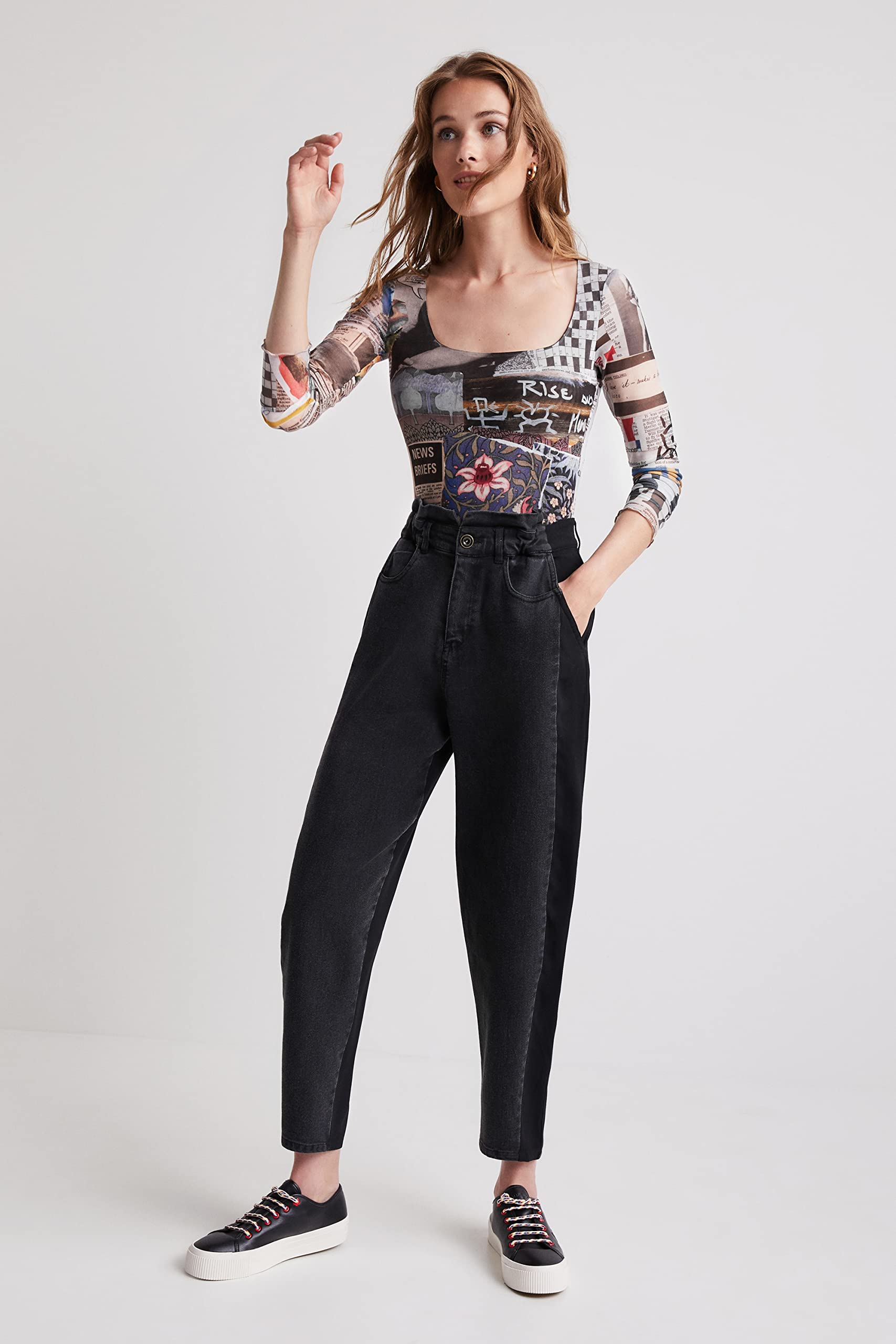 Desigual WoMen's Casual, Black, XL