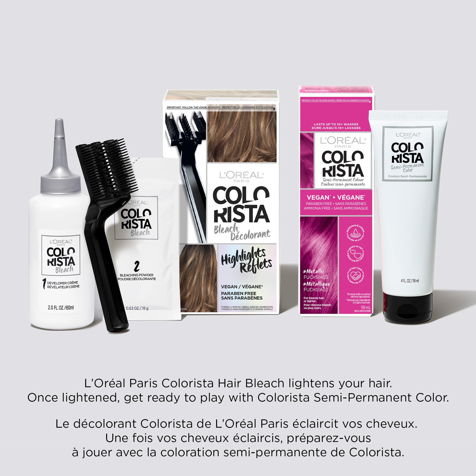 L’Oréal Paris Colorista Hair Bleach, Highlights Hair Color Kit, 1 Hair Bleach Kit
