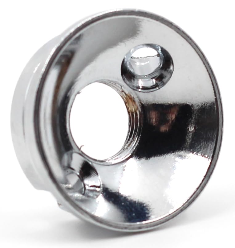 Electrosocket Jack Plate for Telecasters - Polished Chrome Finish + Switchcraft J11 Mono Jack