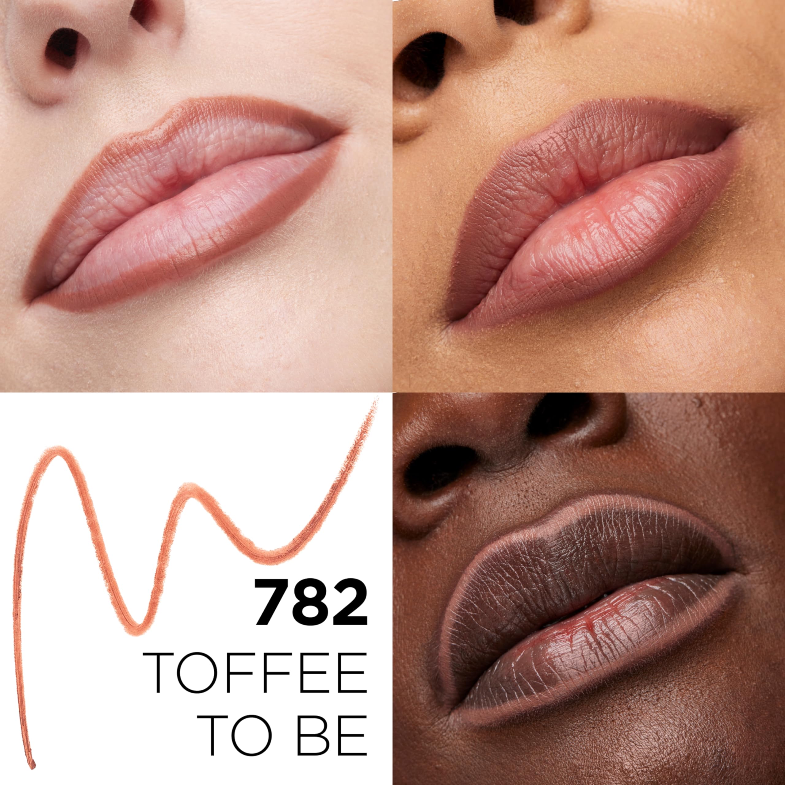 L’Oréal Paris Colour Riche Lip Liner Pencil, Creamy Lip Liner with Omega 3 and Vitamin E, 782 Toffee To Be (Warm Deep Brown), Pack of 2