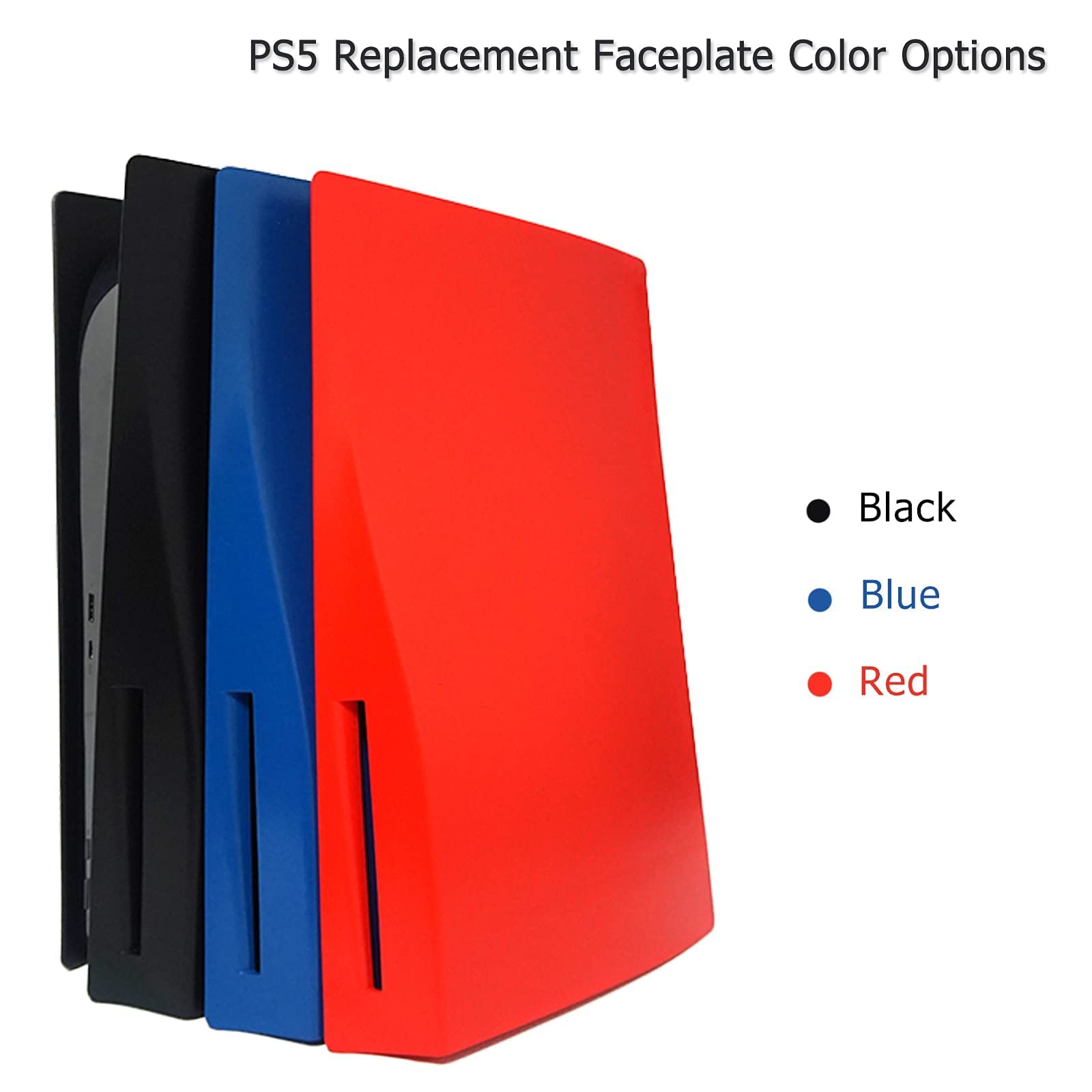 Console Replacement Shell for PS5 DOBEWINGDELOU Hard Shockproof Skin Case for PlayStation 5 Disc Console ABS Anti-Scratch Dustproof Cover Replacement Plate Cover for PS5 Disk Console (Red)