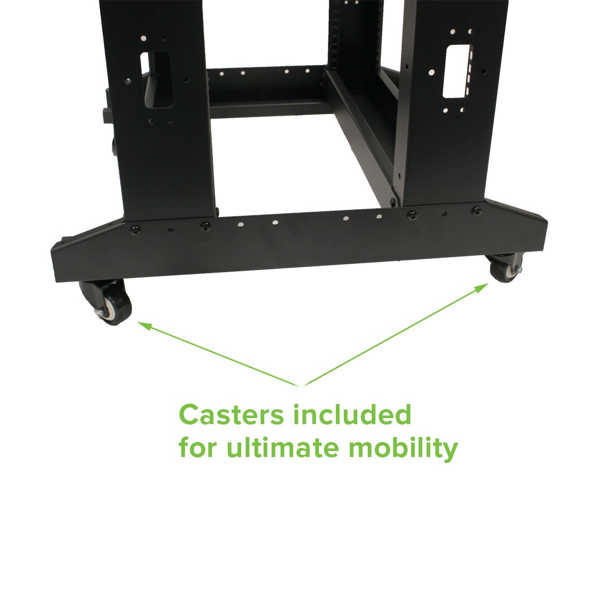 NavePoint 42U 4 Post Server Rack – Open Frame Rack for 19 Inch Equipment, Adjustable Depth 4-Post Network Rack Floor Mount, 42U Server Rack 793lbs Capacity, Black