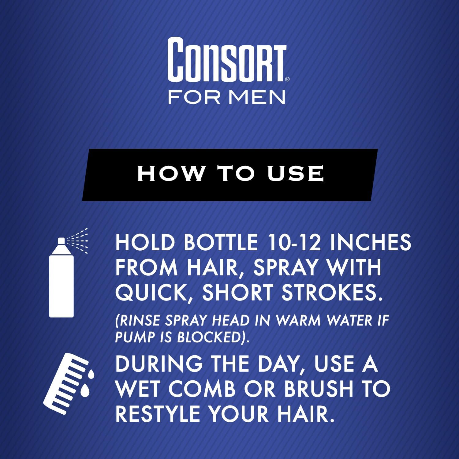 Consort Hair Spray for Men, Extra Hold, Unscented, Non-Aerosol - 8 fl oz