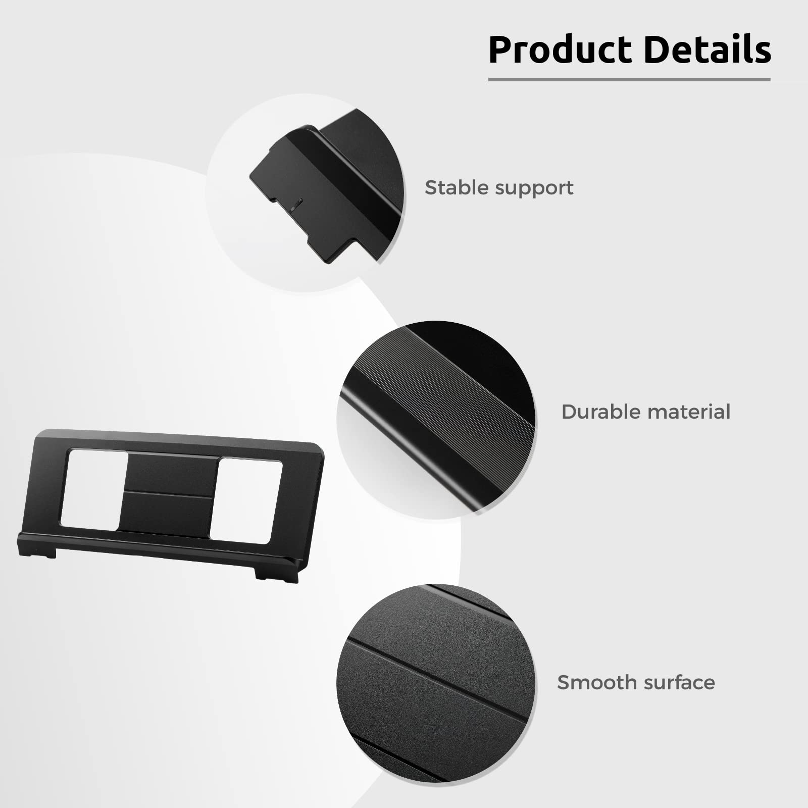 Anjetan Electronic Keyboard Music Stand: Stable Plastic Professional Wide Thickened Music Book Holder Music Sheet Stand