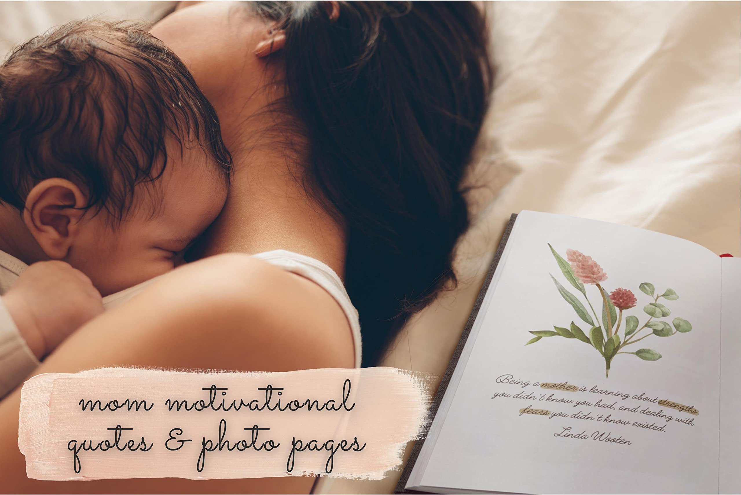 La Morsa baby log book tracker & journal for mom - daily log book to record newborns & babies feeding, poop, sleep & breastfeeding schedule - includes baby growth charts & immunization - bonus LED pen