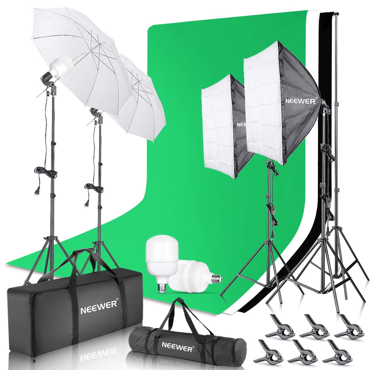 Neewer 8.5x10ft Backdrop Stand Support Continuous Lighting Kit for Photography Video Shooting