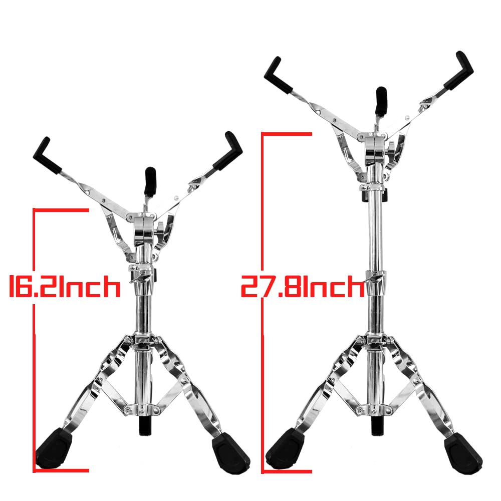 Arborea Snare Drum Stand For 10''-14'' Snare Drum Free Plus Drumstick Holder Height Range 16.2-27.8 Inches Snare Drum Beginners