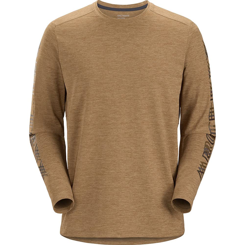 Arc'teryx Cormac Logo Crew Neck Shirt LS Men's | Performance Long-Sleeve Logo Tee | Relic, Medium