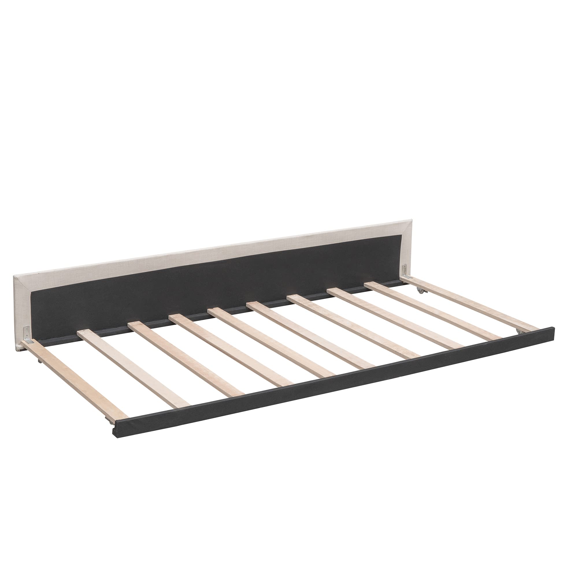 Bellemave Queen Size Platform Bed, Queen Linen Fabric Upholstered Platform Bed Frame with 2 Storage Drawers & 1 Twin XL Trundle for Kids/Teen/Adults, Easy Assembly (Beige)