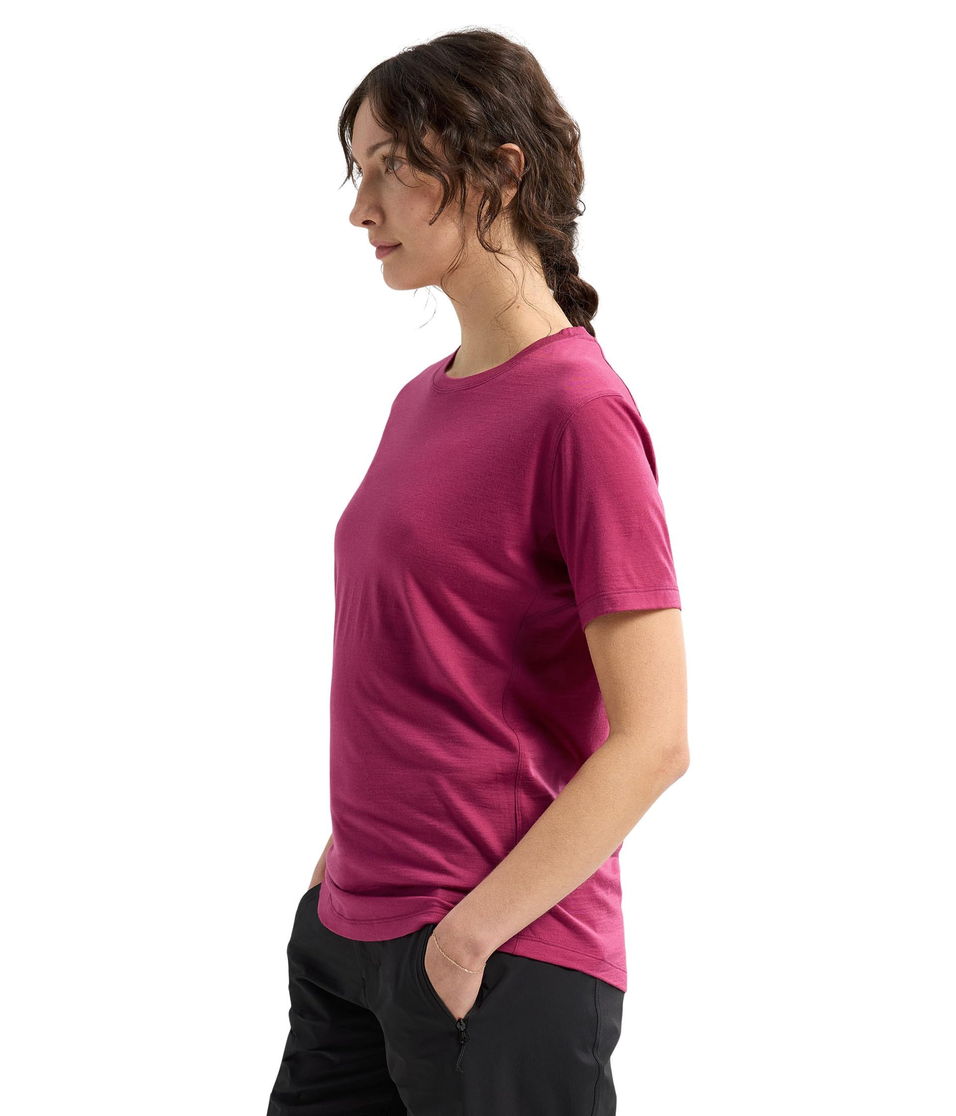 Arc'teryx Lana Crew Neck Shirt SS Women's | Versatile Top in a Performance Merino Blend | Moonlit, Small