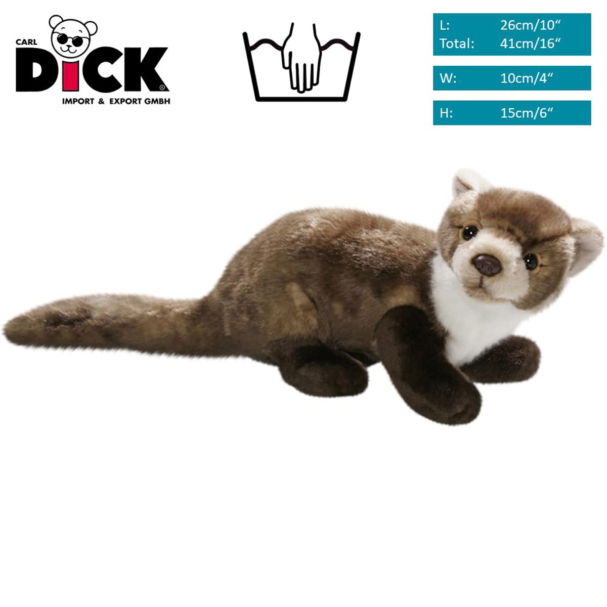 Carl Dick Marten 9.5 inches, 41cm, Plush Toy, Soft Toy, Stuffed Animal 2682
