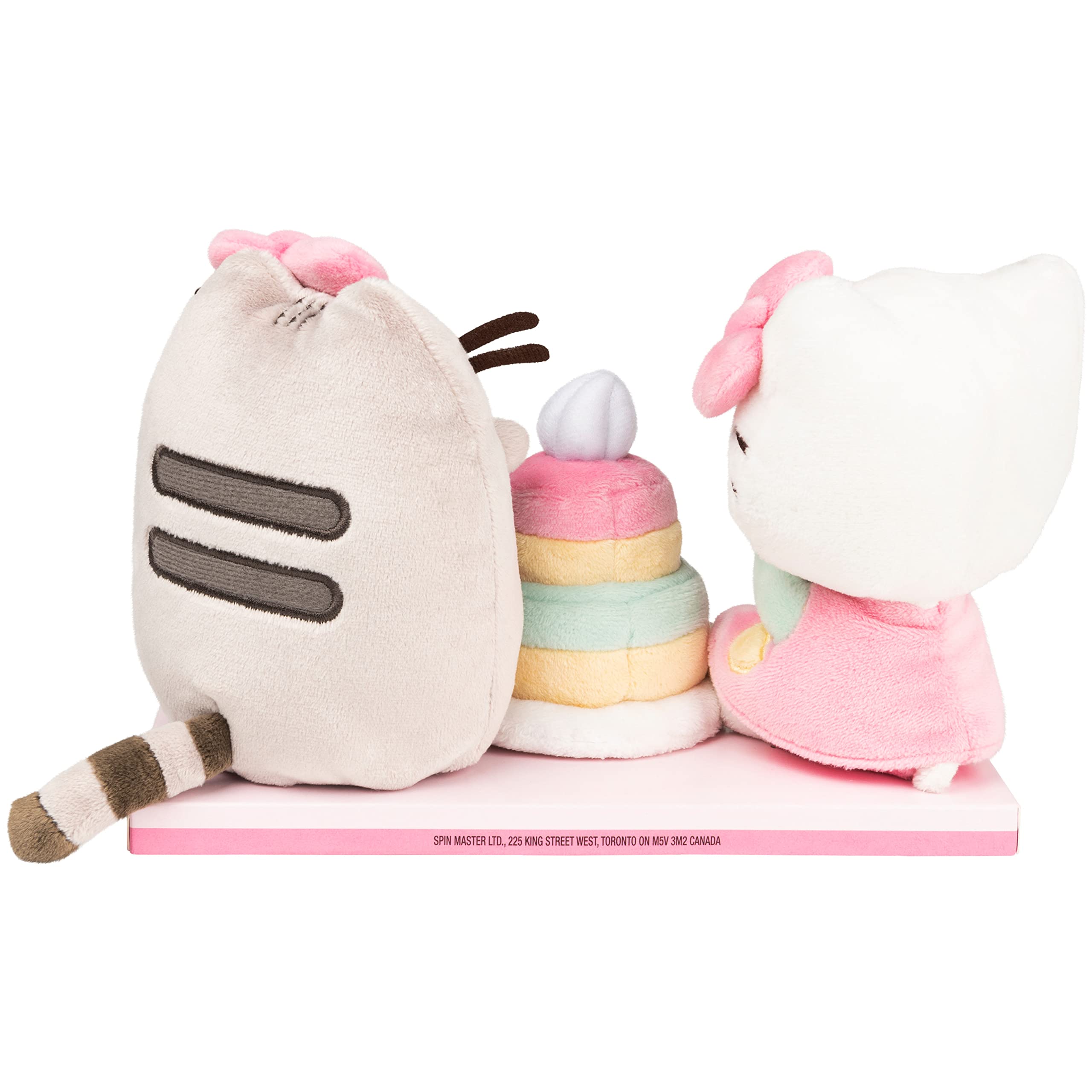 GUND Hello Kitty x Pusheen Best Friend Collector with Cake Set of 3 Plush, 4.5”