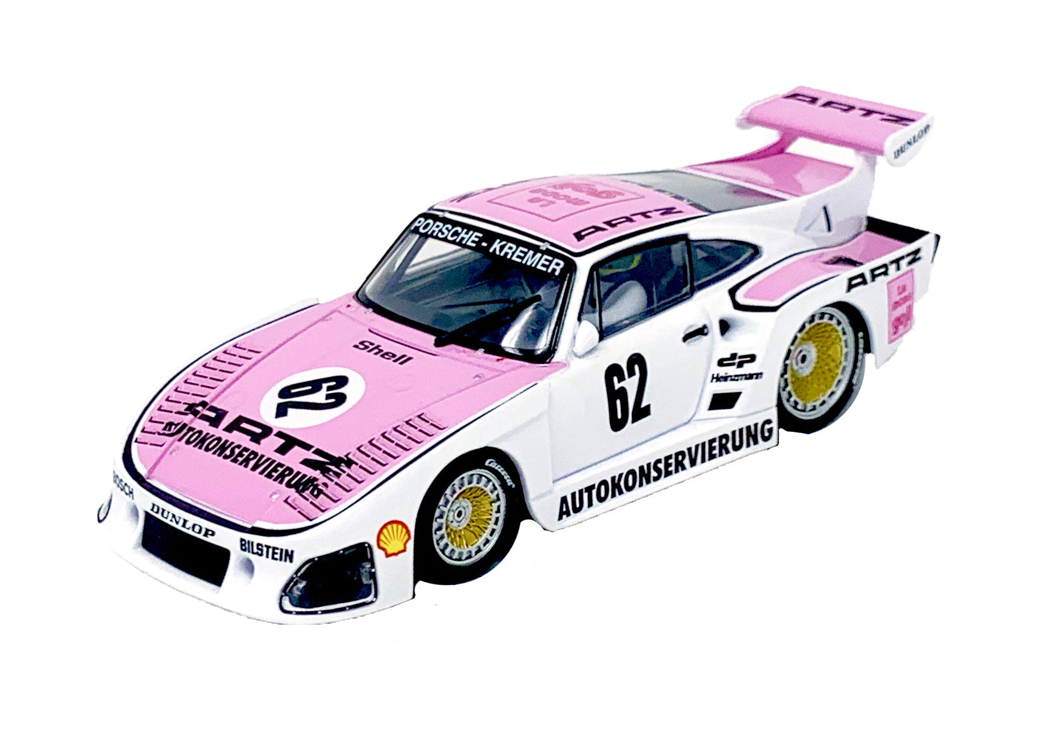 Carrera 30929 Porsche Kremer 935 K3 No. 62 DRM Norisring 1981 1:32 Scale Digital Slot Car Racing Vehicle for Carrera Digital Slot Car Race Tracks