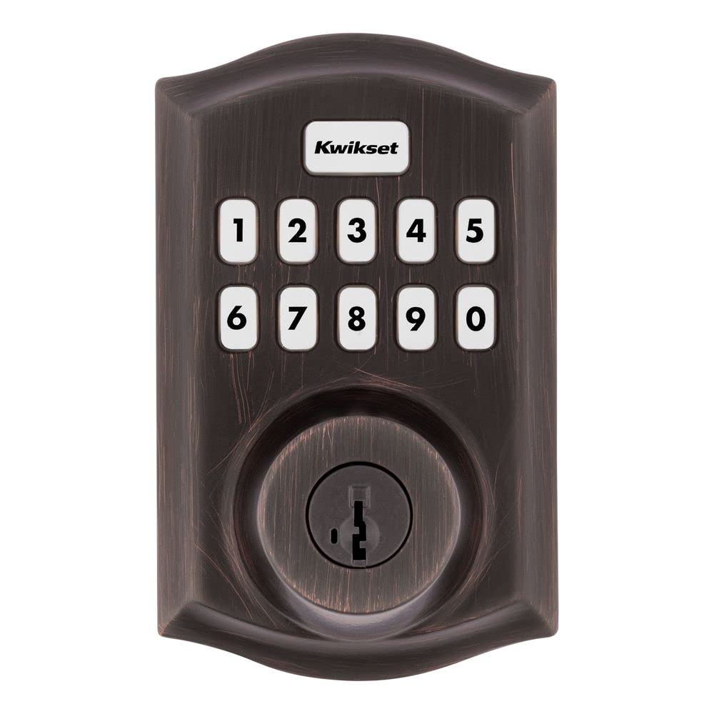 Kwikset Home Connect 620 Smart Lock Deadbolt with Z-Wave Technology, Works with Ring Alarm, Samsung Smartthings and More, Z-Wave Hub Required, Traditional Design in Venetian Bronze