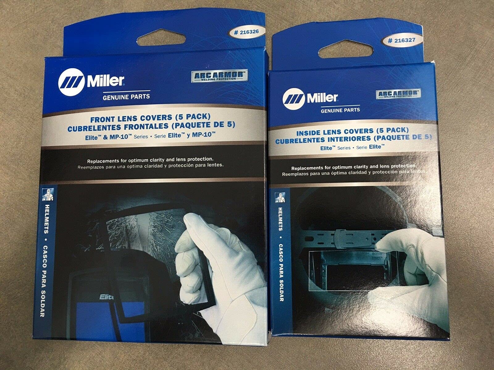 GSParts Miller 216326 & 216327 Outside & Inside Cover Lens Plates 5 packs Elite MP-10