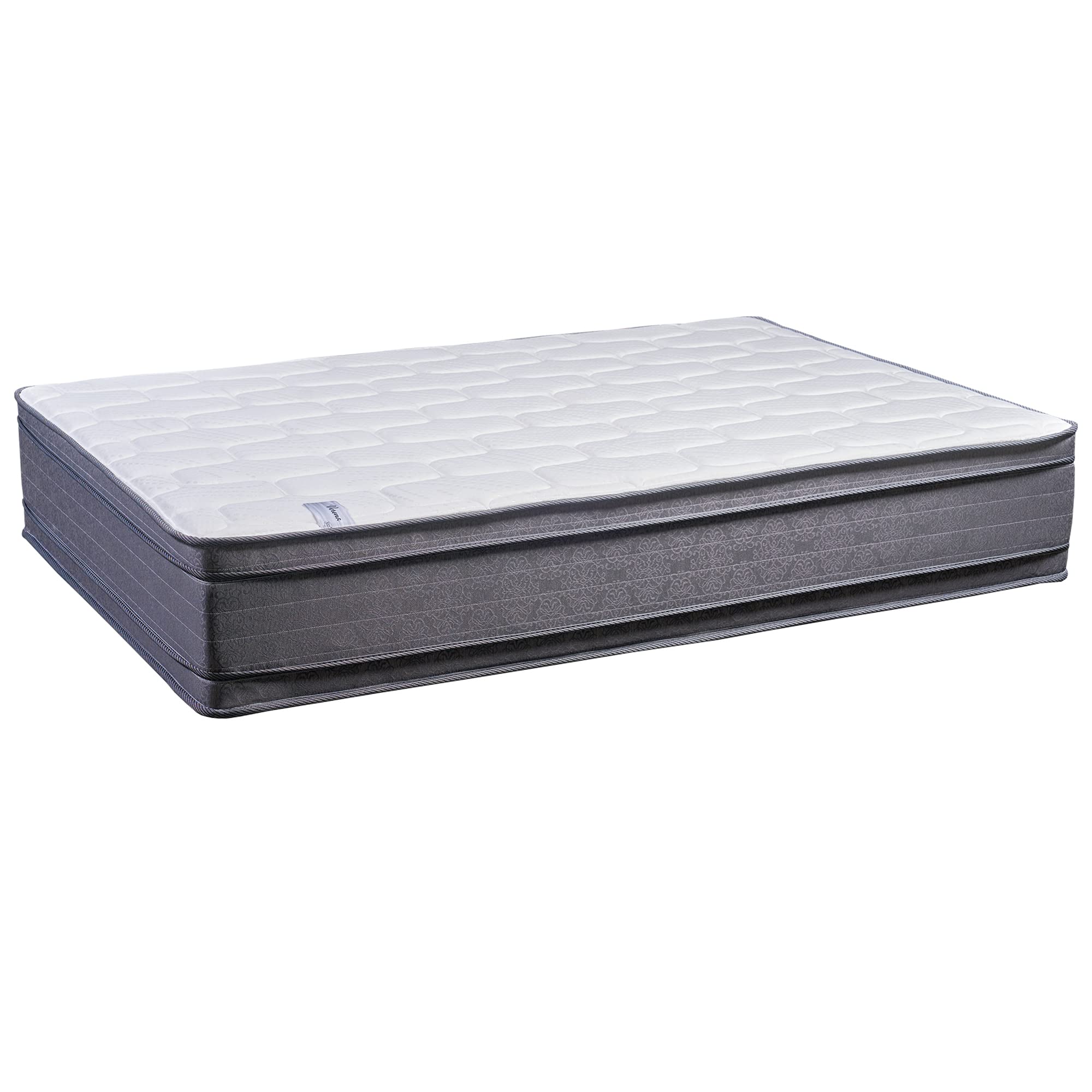 Continental Sleep 13-Inch Firm Euro Top Double Sided Foam Encased Innerspring Mattress, Full XL, Black