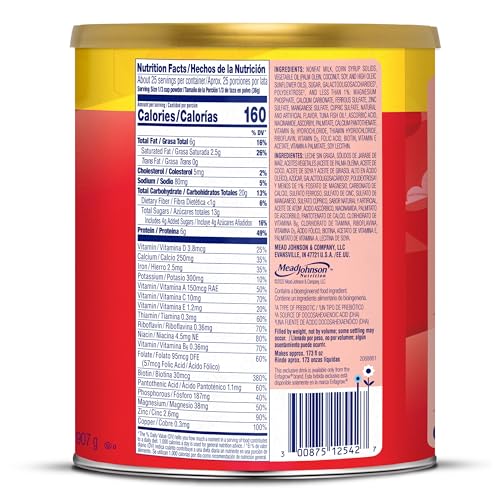 Enfagrow Premium Toddler Nutritional Drink, Vanilla Flavor, Omega-3 DHA for Brain Support, Prebiotics & Vitamins for Immune Health, Powder Can, 32 Oz, Pack of 4