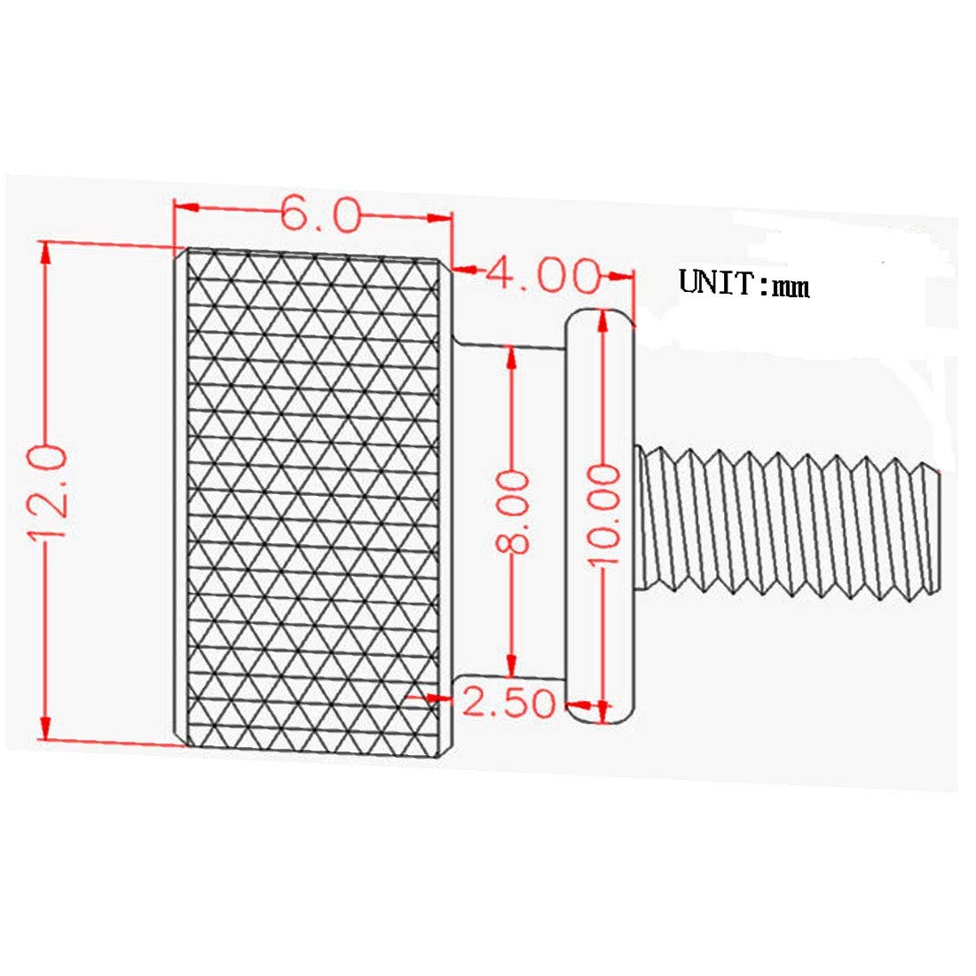 New Lon0167 Computer PC Featured Case Fully Threaded reliable efficacy Knurled Thumb Screws Sky Blue 6#-32 4pcs(id:5c9 93 71 445)