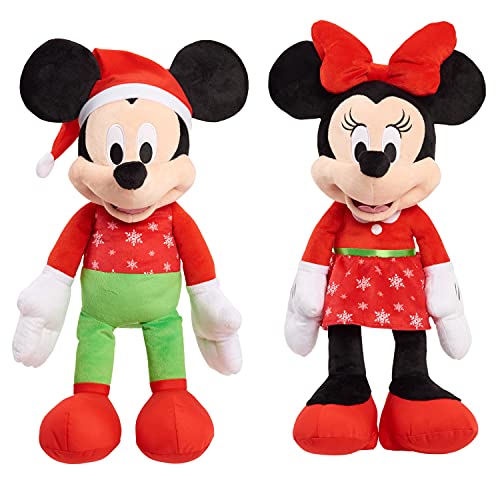 Disney Holiday Mickey Mouse 2021 Large 22-Inch Plushie, Stuffed Animal, Kids Toys for Ages 2 Up, Amazon Exclusive by Just Play