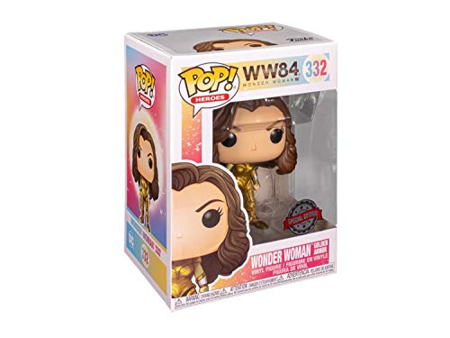 Funko Pop! Heroes: DC's Wonder Woman 1984 - Wonder Woman with Golden Armor (Metallic) Vinyl Figure, Amazon Exclusive