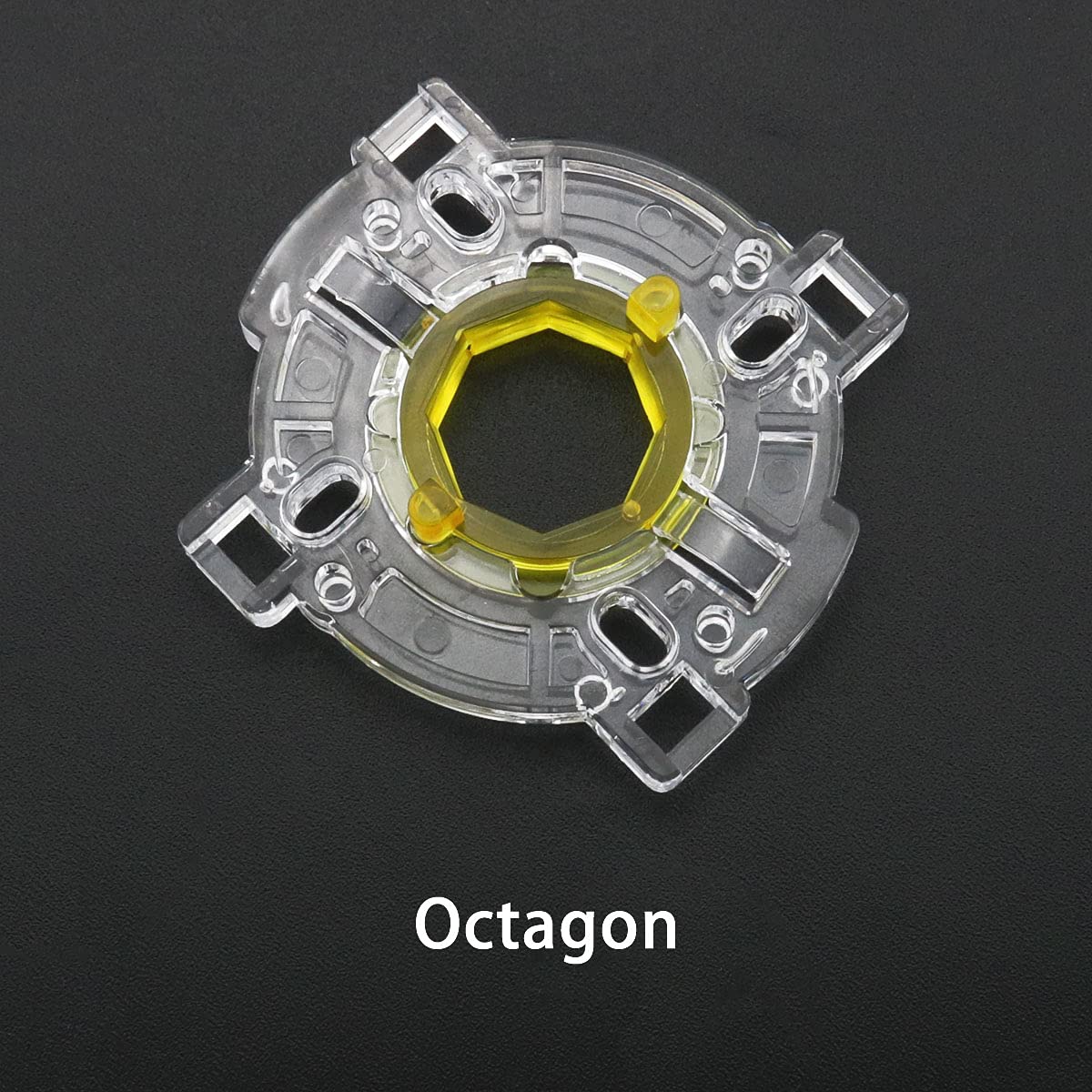 DGHAOP 4pcs Arcade Rocker Accessories Base 4/8 Way Restrictor Plate Gate JLF Series Joystick Fully Transparent Base Retaining Ring