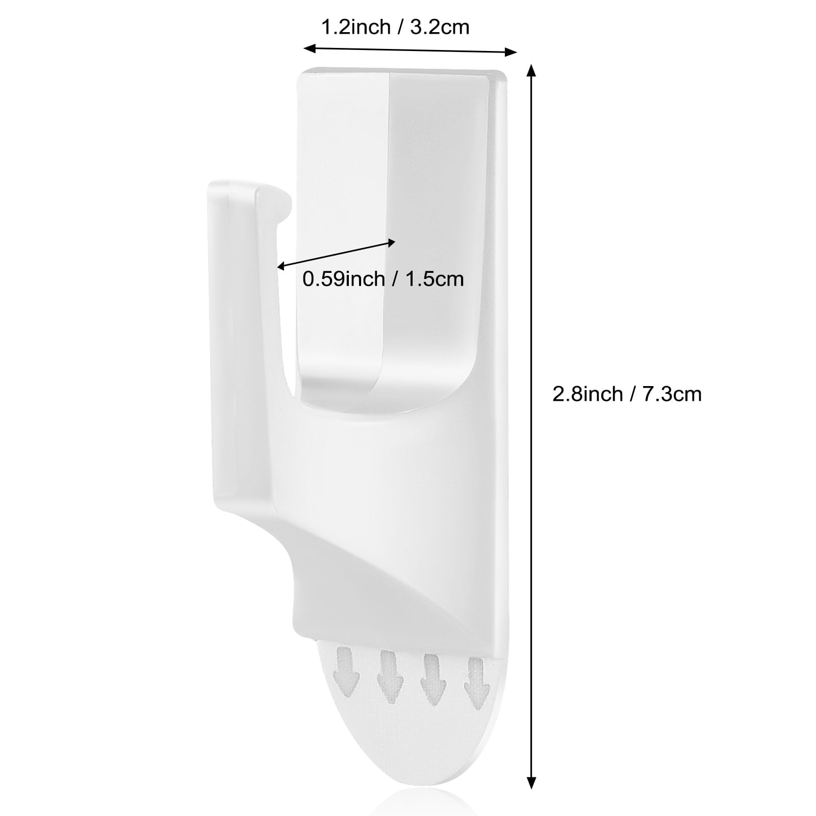 BBHLIFE Wall Hooks 4.4lb/2KG(Max load) Removable Hooks, Waterproof and Oilproof, suitable for Bathroom, Kitchen, damage-free Hooks, No Tools Wall Hooks for Hanging Christmas 2 PCS/PACK