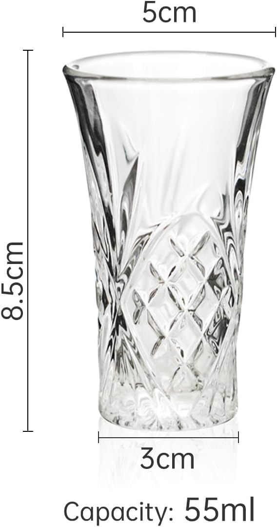 BCnmviku 4Pack Shot Glasses 65ML/2.2OZ Tequila Glasses Heavy Base Cordial Glasses