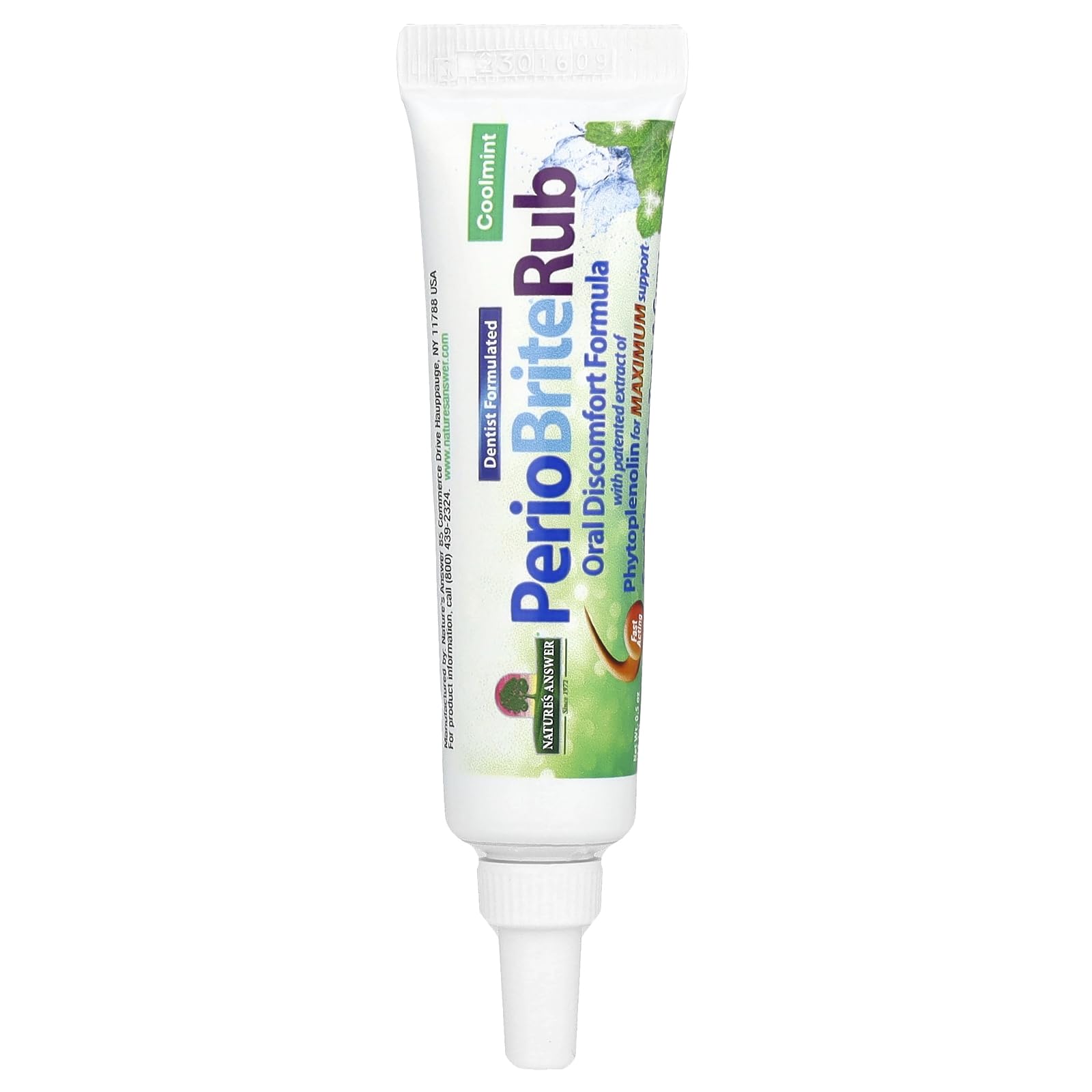 Natures Answer Periorub Topical Rub, 0.5 oz Dentist Formulated Soothing Gel for Teeth and Gums