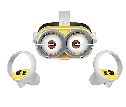 Oculus Quest VR 2 Accessories Lens Cover Funny Eyes Lens Protector with Cute Little Yellow Stickers Skin