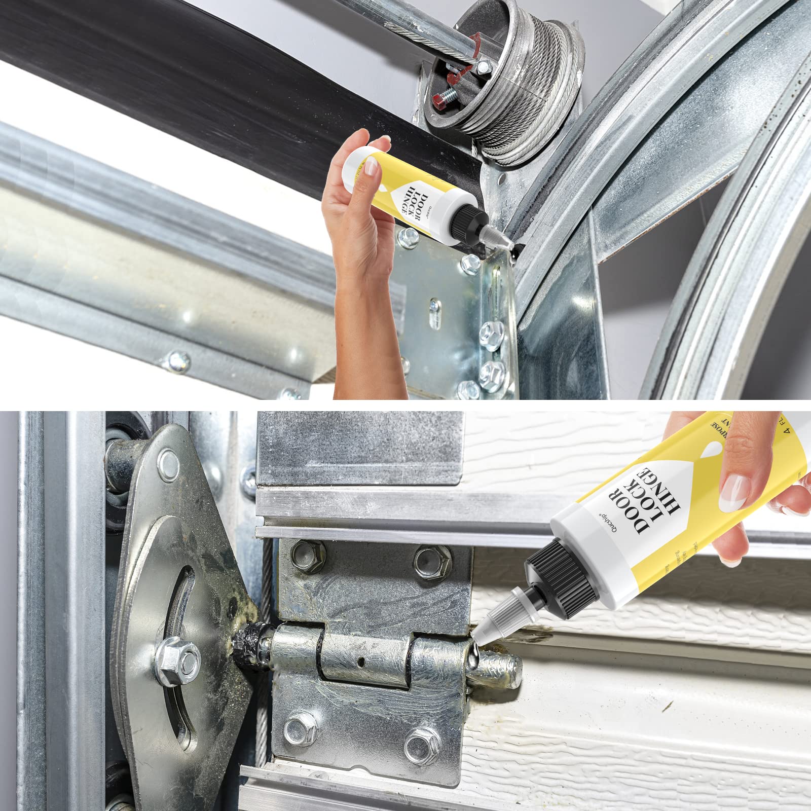 Door Hinge Lubricant kit | 4 oz + 1 oz Needle Combo, Long-Lasting Lock Lubricant, Upgraded Squeaky Door Hinge Lubricant for Door, Hinge, Lock, Tools, Bicycles - by Qucship