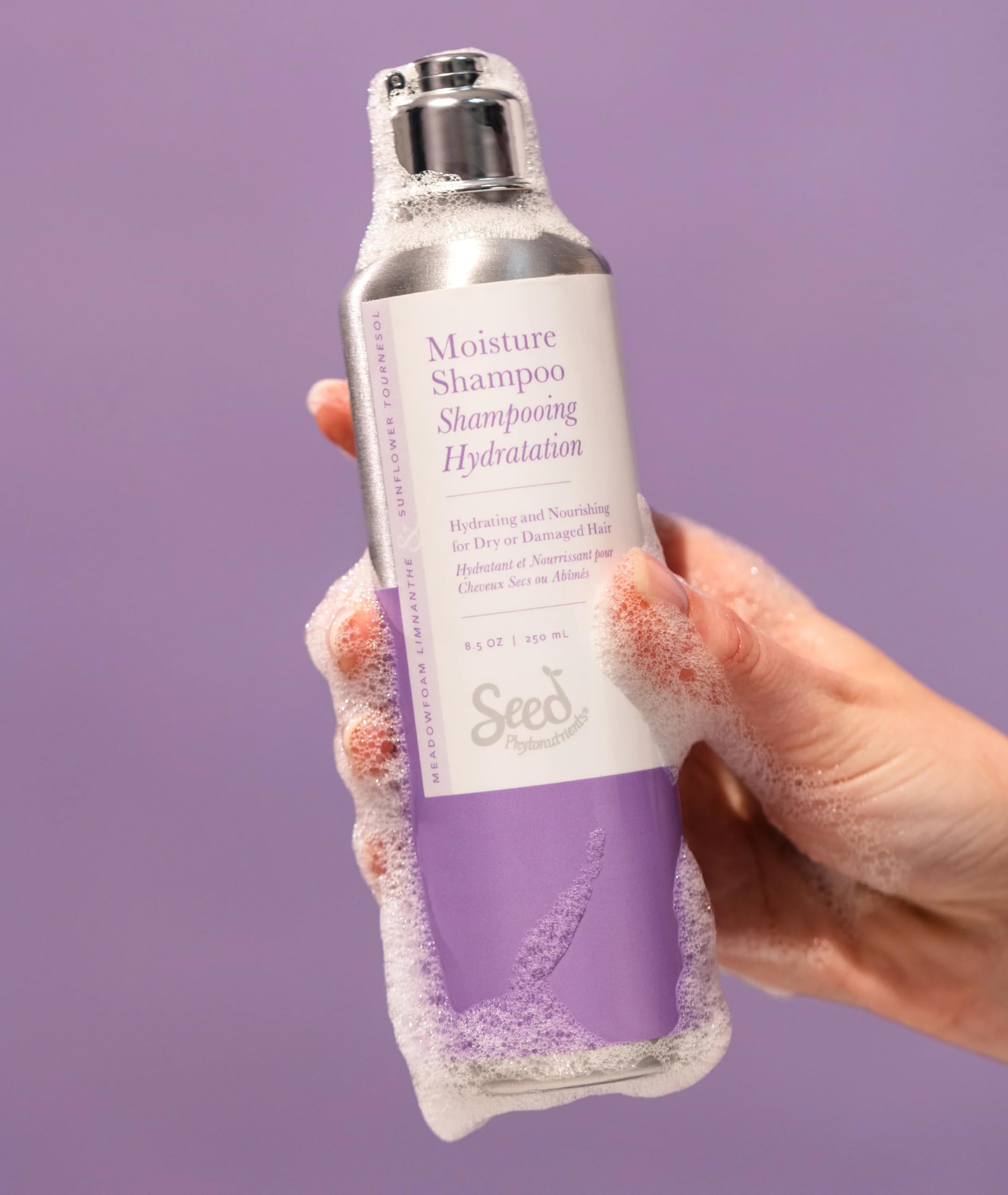 Seed Phytonutrients - Natural Moisture Shampoo | Sustainable, Vegan Clean Beauty (8.5 fl oz | 250 ml)