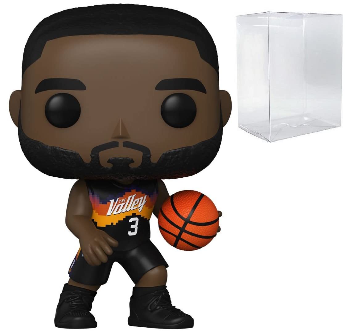 NBA: Suns - Chris Paul (City Edition 2021) Funko Pop! Vinyl Figure (Bundled with Compatible Pop Box Protector Case), Multicolored, 3.75 inches