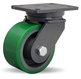 Hamilton Champion Swivel Caster Part# S-CH-63DB 6" x 3" Duralast Polyurethane (95A) on Cast Iron Wheels with 3/4" Precision Ball Bearing - 2,200 lbs Capacity - USA Made