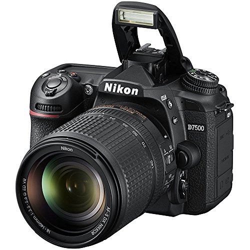Nikon D7500 20.9MP DX-Format Digital SLR Camera + AF-S 18-140mm f/3.5-5.6G ED VR Lens Bundle with 64GB Memory Card, Camera Bag, Paintshop Pro 2018 and Accessories (11 Items)